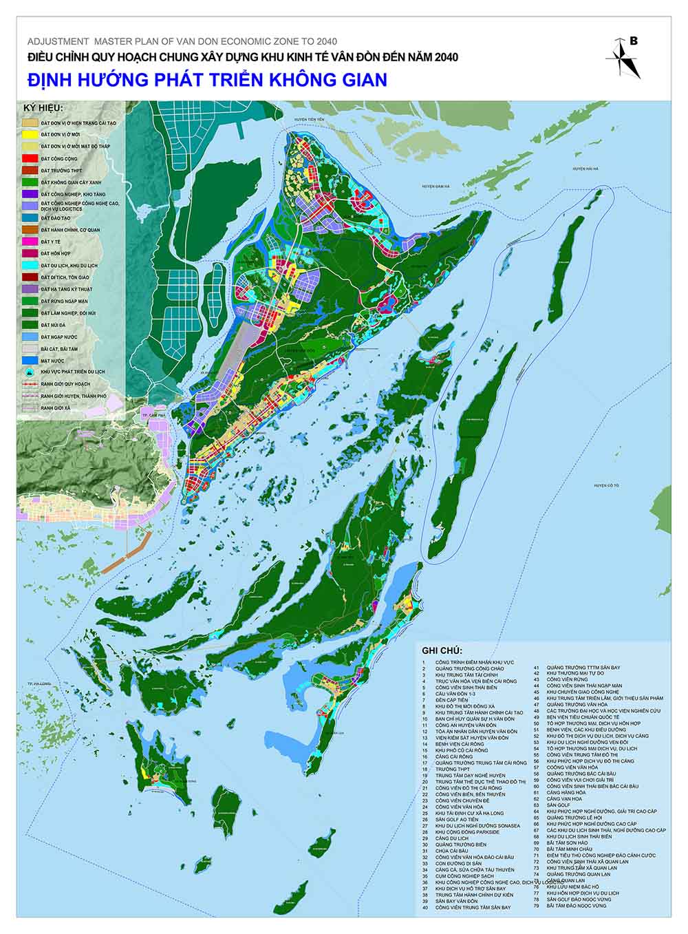 Bản đồ quy hoạch chung khu kinh tế Vân Đồn mới nhất